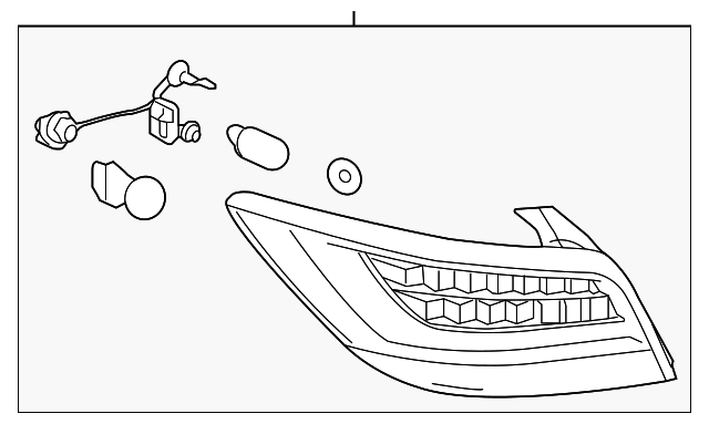 22891783 - Driver Side Tail Lamp Assembly GM 2010-2013 Buick LaCrosse ...