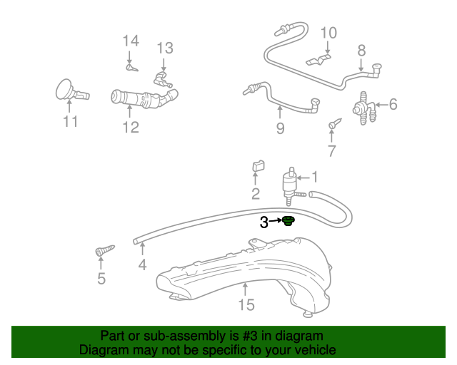 2002-2005 Porsche 911 Headlight Washer Pump Grommet 996-628-393-00 ...