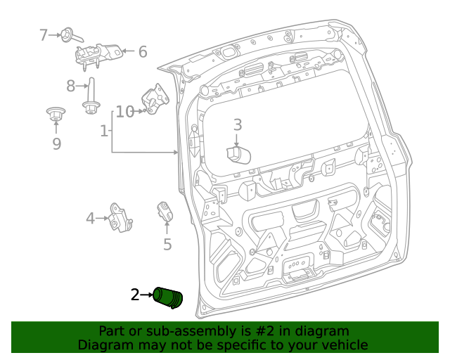 2021-2023 Ford Bronco Sport Lift Gate Bumper W721307-S300 | OEM Parts ...