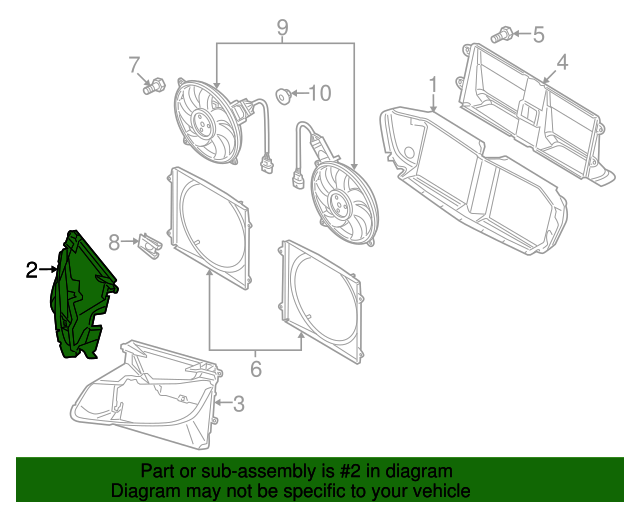 420-121-282-B - Outer Duct 2014-2015 Audi R8 | Audi OEM Parts