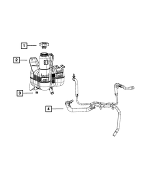 2014-2018 Ram 2014-18 Dodge Ram 6.4l Coolant Bottle To Radiator Hose ...
