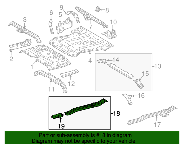 Toyota Floor Rail 57604-0C020 | Auto Parts