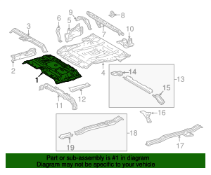 Toyota OEM Center Floor Pan Part# 58211-0C010 | OEM Vehicle Parts