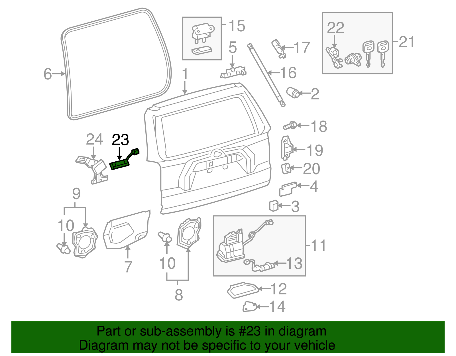 Genuine Toyota Switch Assembly, Back Door Opener part# 84840-35010 for ...