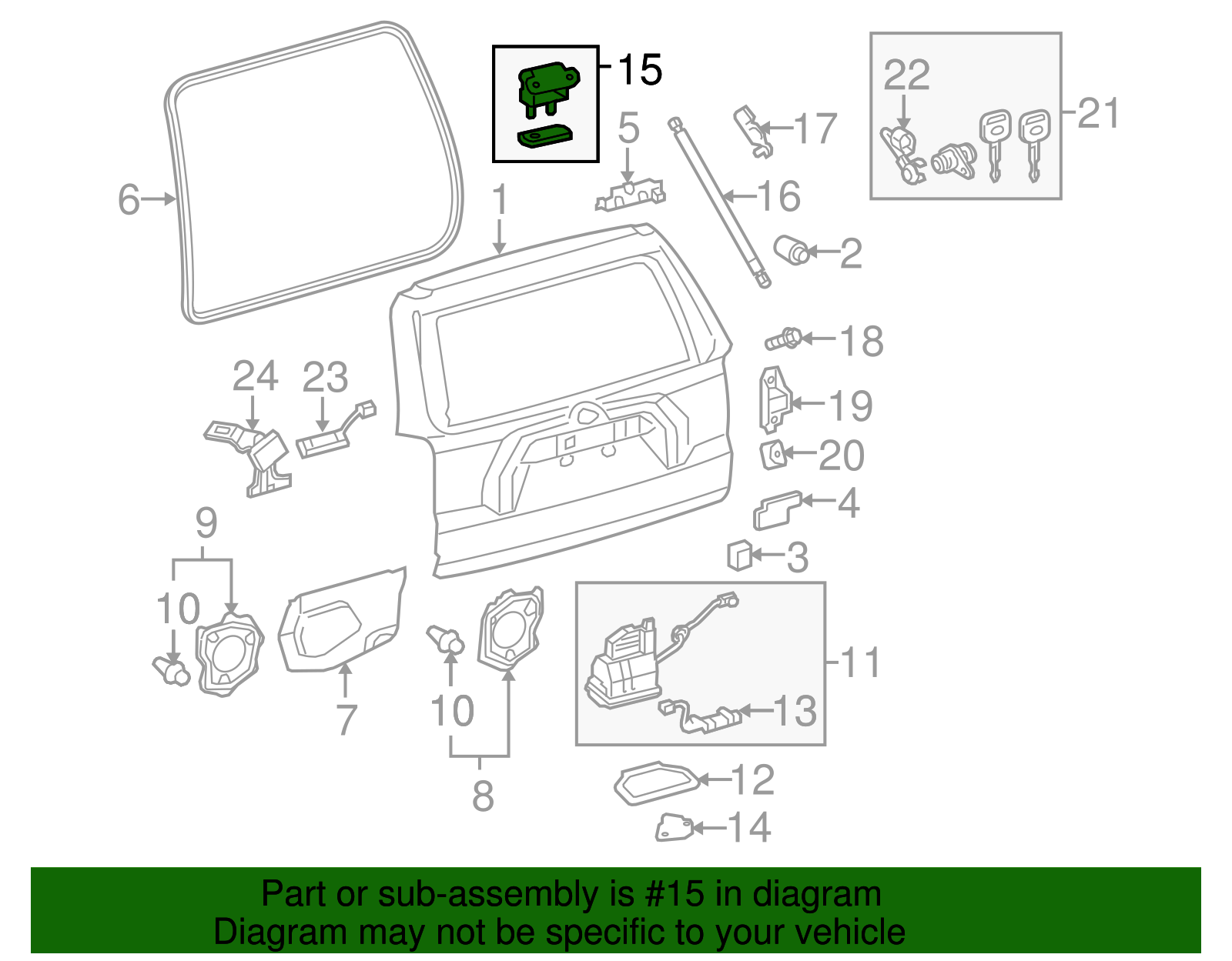 2020-2024 Toyota 4Runner Hinge 68810-35030 | Toyota Parts Center