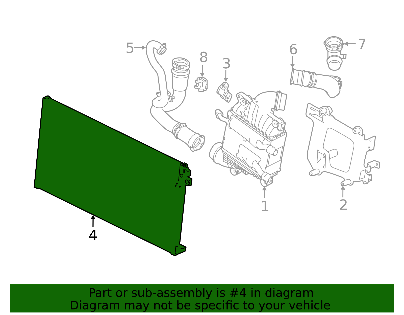 2016-2025 Jaguar Auxiliary Radiator T2H2530 | JaguarParts.com