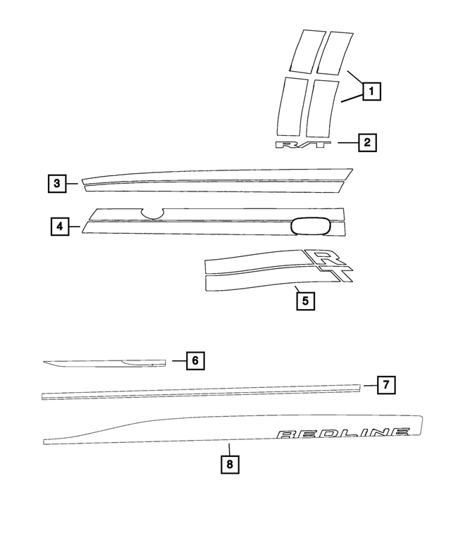 2014 Dodge Challenger Front Door Decal, Left 5SE211XFAA | My Mopar Parts