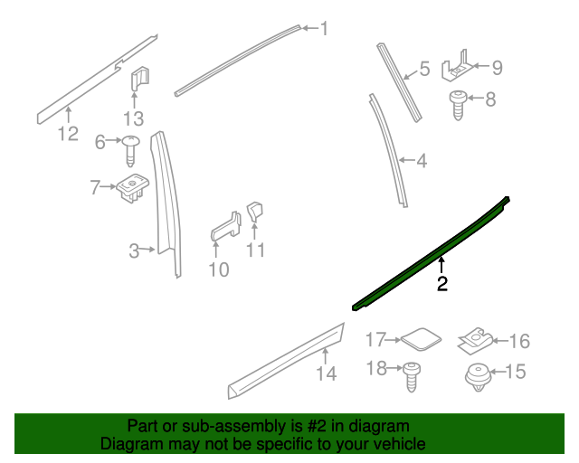 51357410040 - 2018-2023 BMW X3 Belt Molding (51-35-7-410-040) | BMW of ...