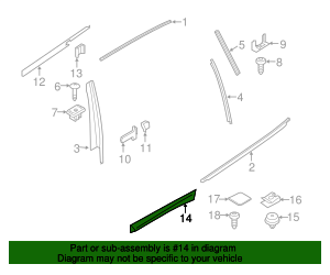 Genuine BMW 51-13-8-499-211 | Lower Molding | FREE Shipping on Most ...