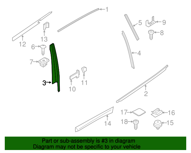 51357410045 - 2018-2024 BMW X3 Applique Panel (51-35-7-410-045) | BMW ...