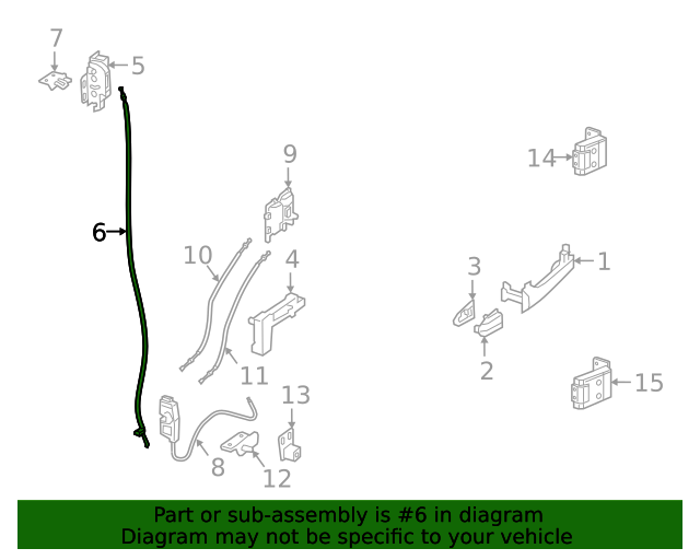 9107600000 - Upper Latch Cable 2019-2023 Mercedes-Benz | Mercedes-Benz ...