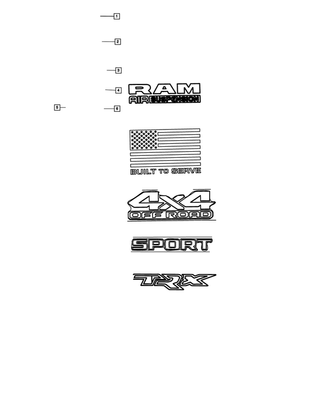 2021-2024 Ram 1500 Hood Decal 68503292AA | Mopar eStore