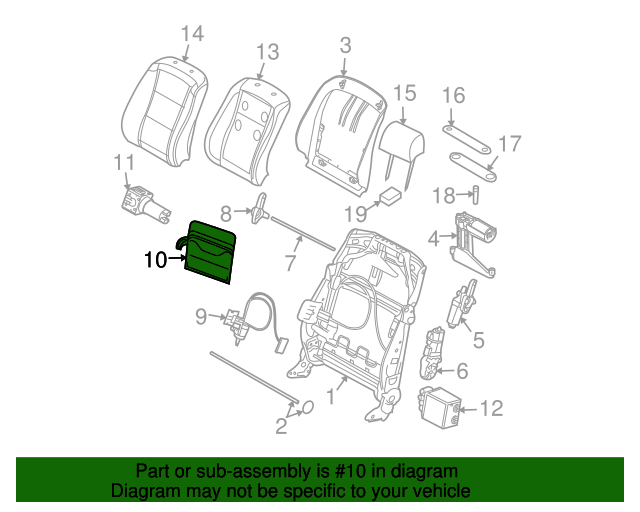 52109180625 - 2008-2016 BMW Lumbar Adjuster (52-10-9-180-625) | BMW of ...