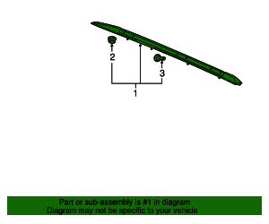 2015-2020 GM Driver Side Luggage Carrier Rail 84601093 GM ...