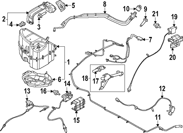 2023-2024 Ford Exhaust Temp Sensor PC3Z-12B591-D | QuirkParts