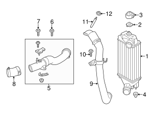 2014-2017 Ford Fiesta Upper Duct C1BZ-6C640-B | Ford Parts Direct