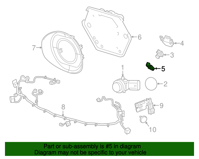 2017-2020 Chrysler Front Camera Cover 68261568AB | TascaParts.com