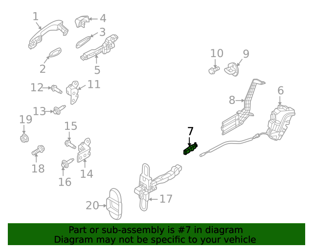 81326-P2000 - Latch Assembly Connector 2021-2023 Kia Sorento | Kia ...