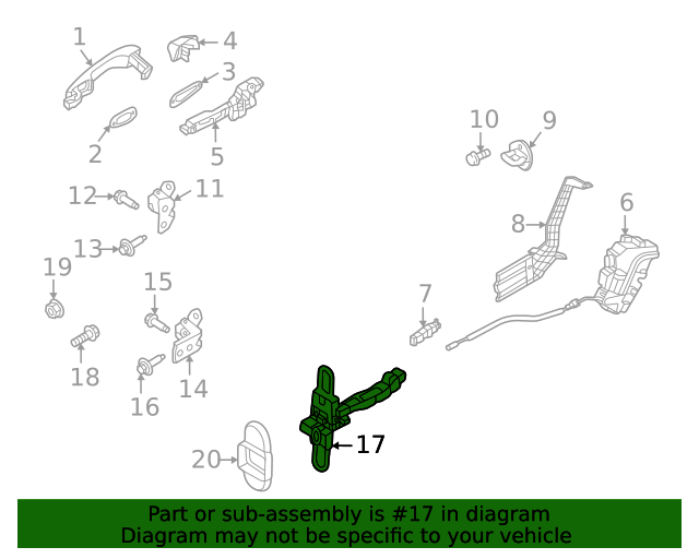 77980-R5000 - Door Check 2021-2024 Kia Sorento | Kia.Parts Store