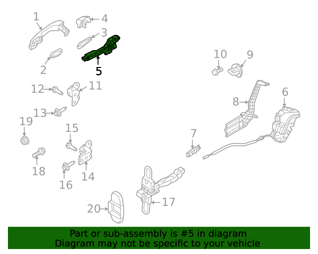 83655-P2000 - Handle Base 2021-2022 Kia Sorento | Kia.Parts Store