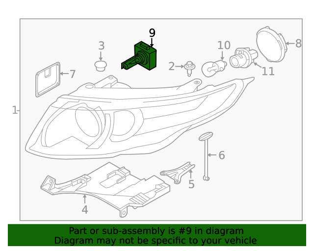 LR009163 - Xenon Bulb - 2010-2019 Land-Rover | Land Rover Parts Now
