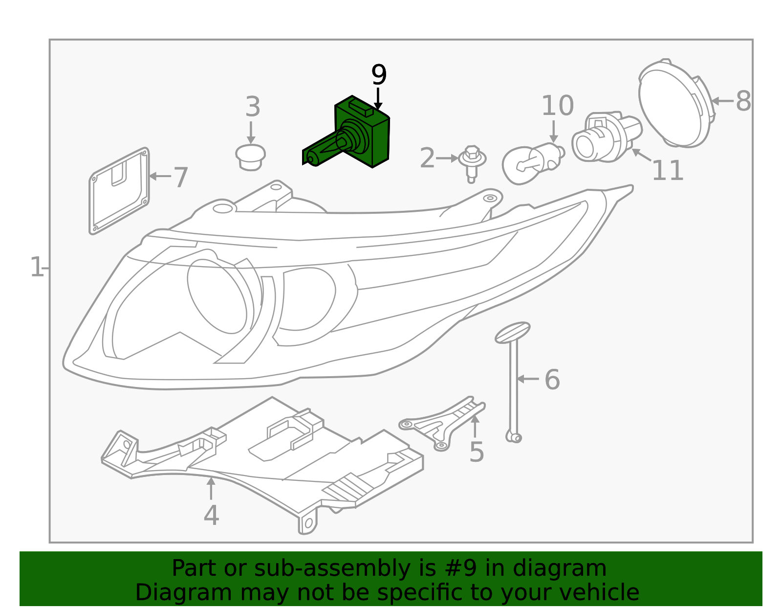 LR009163 - Xenon Bulb - 2010-2019 Land-Rover | Land Rover Lake Bluff