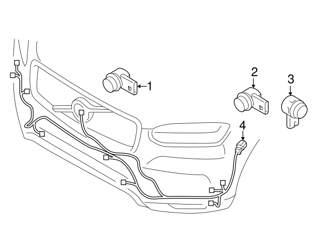 2017-2020 Volvo Parking Assistance Pilot Wiring Harness 31470819 ...