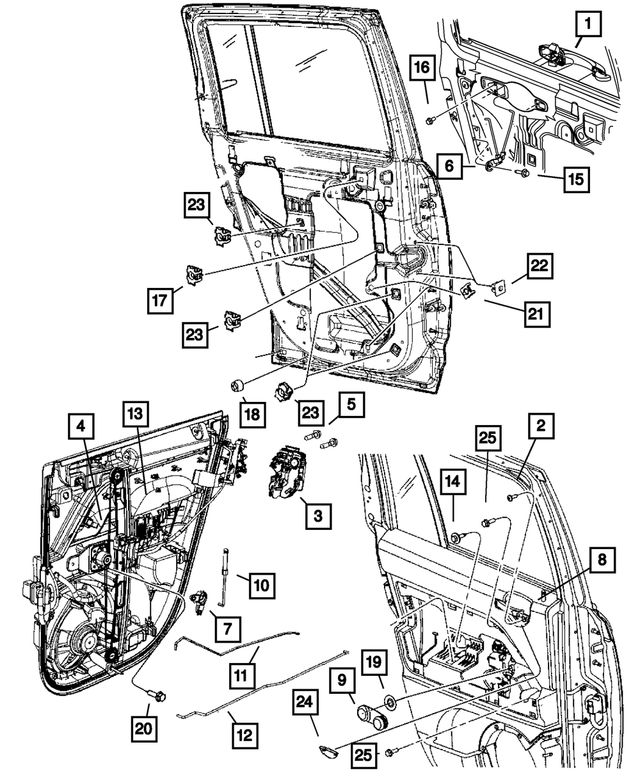 2007-2017 Jeep Patriot Outside Door Handle Bellcrank, Right 5160082AC ...