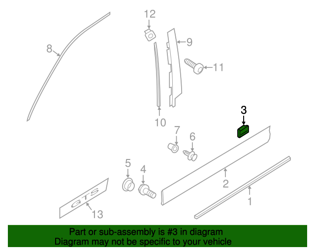 Genuine Porsche 958-559-107-00 |Lower Molding Clip | FREE Shipping on ...