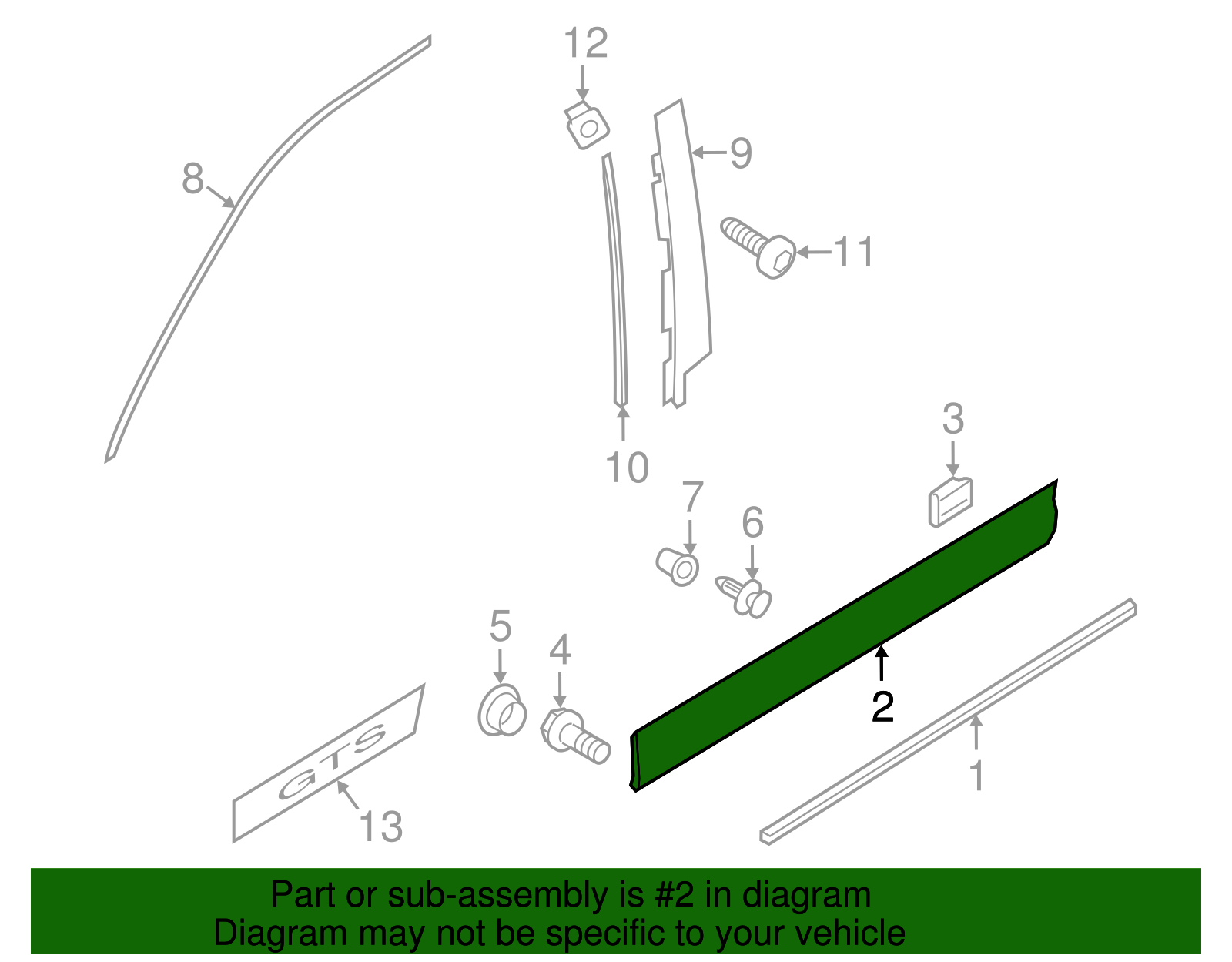 2011-2018 Porsche Cayenne Lower Molding 958-559-788-04-G2X | OEM Parts Online