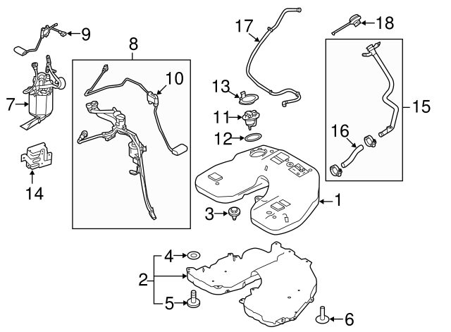 2015-2022 Land Rover Fuel Filler Neck LR095804 | JaguarParts.com