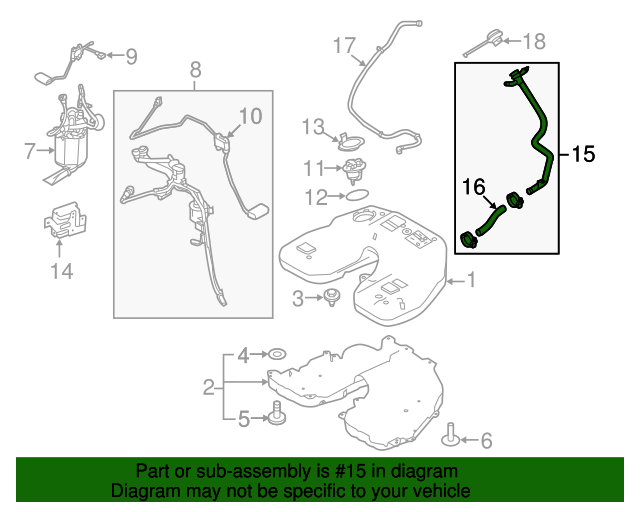 Fuel Filler Neck - 2015-2022 Land Rover (LR095804) | Land Rover ...