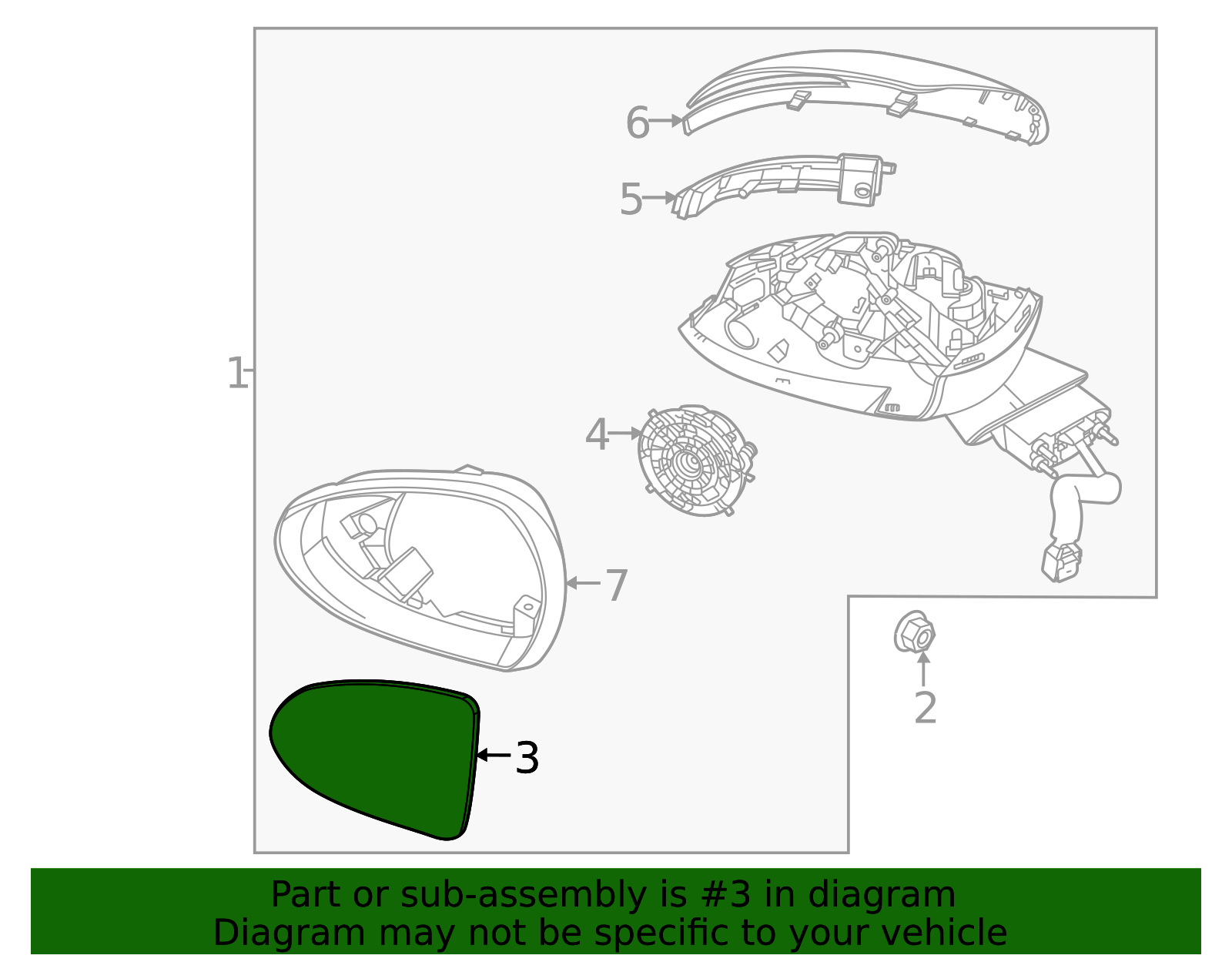 87611-L2540 - Mirror Glass 2025 Kia K5 | Kia.Parts Store