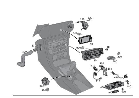 Radio, Operating and Display Unit for 2017 Mercedes-Benz SLC 300 ...