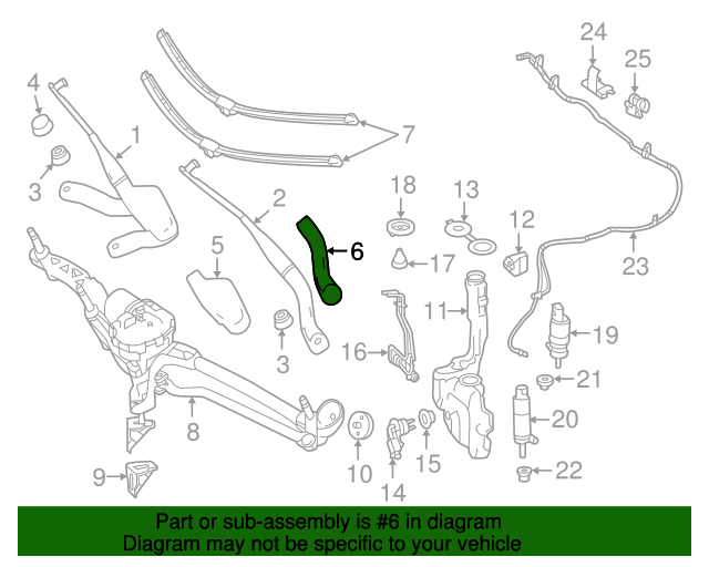 2010-2018 Mercedes-Benz Wiper Arm Cover 212-832-00-41 | MB OEM Parts