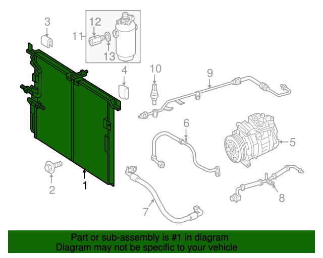 2016-2018 Mercedes-Benz A/C Condenser 463-500-40-00-64 | MB Parts Center