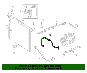 463-830-61-00 - A/C Refrigerant Discharge Hose 2016-2018 Mercedes-Benz ...