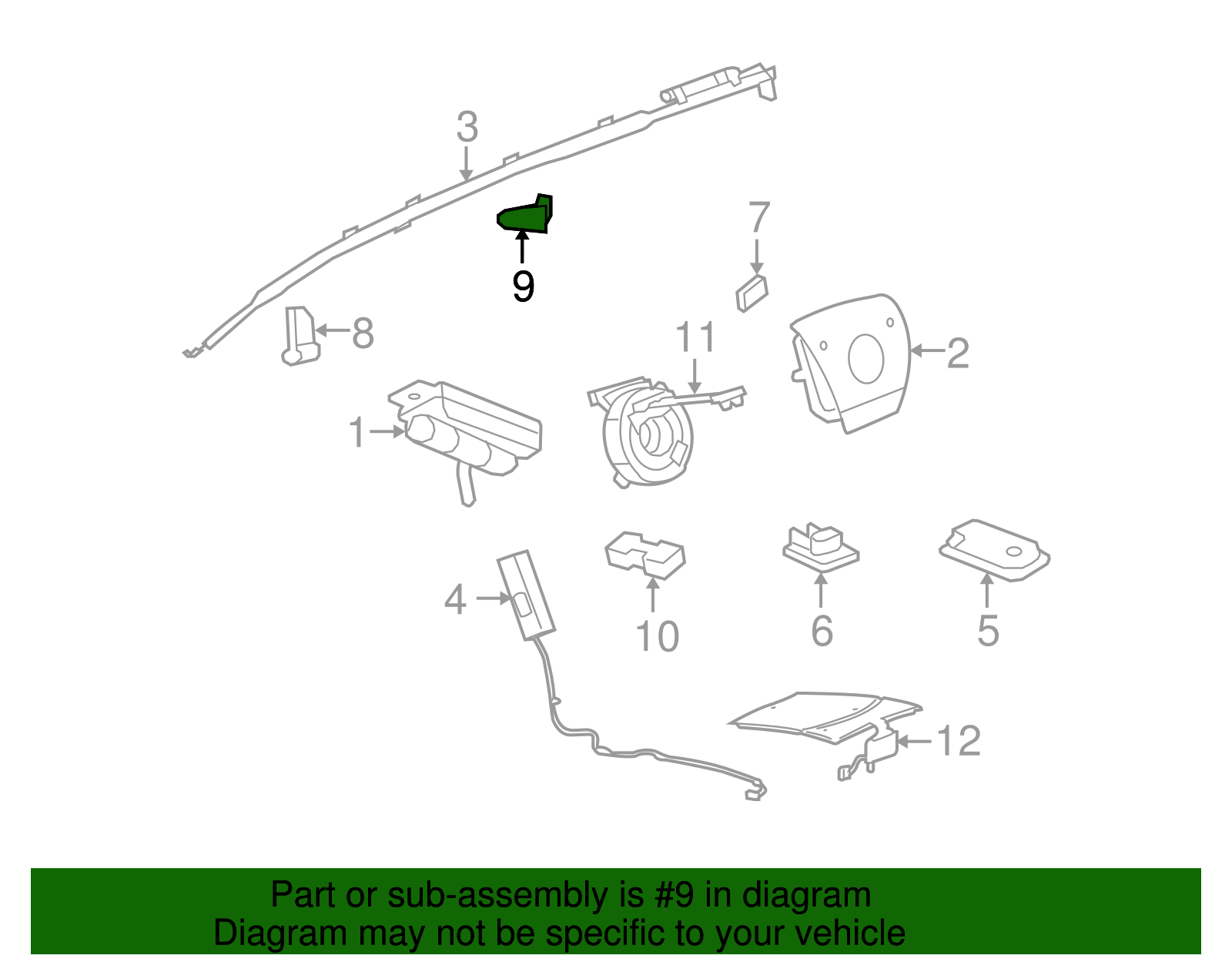 2010-2025 GM Airbag Impact Sensor 13502577 GM | GMPartsDirect.com