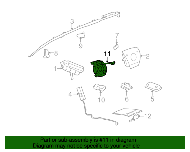 2007-2017 GM Steering Wheel Airbag Coil 23248441 GM | GMPartsDirect.com