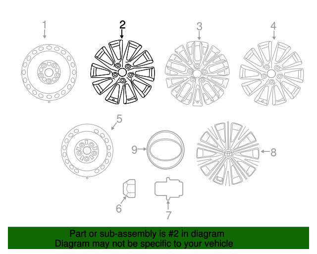 42611-06E01 - Wheel Alloy 17 Inch - 2018-2021 Toyota Camry | OEM Parts ...