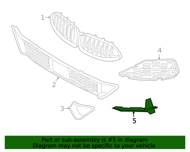 Genuine BMW 51-11-8-074-806 | G14/15/16 8 Series Carbon Fiber Grille ...