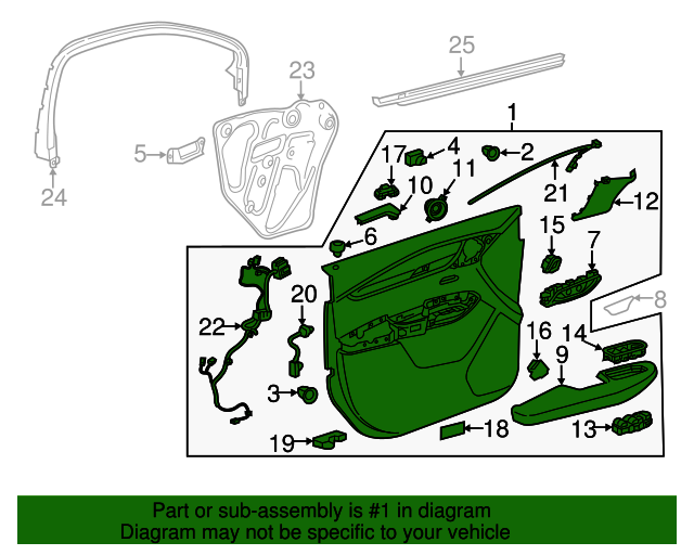 84636325 GM Door Trim Panel | GM Parts Store
