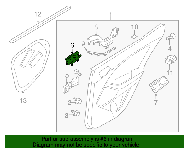 2011-2013 Kia Optima Handle, Inside - Driver's Side (LH) 83610-2T010 ...