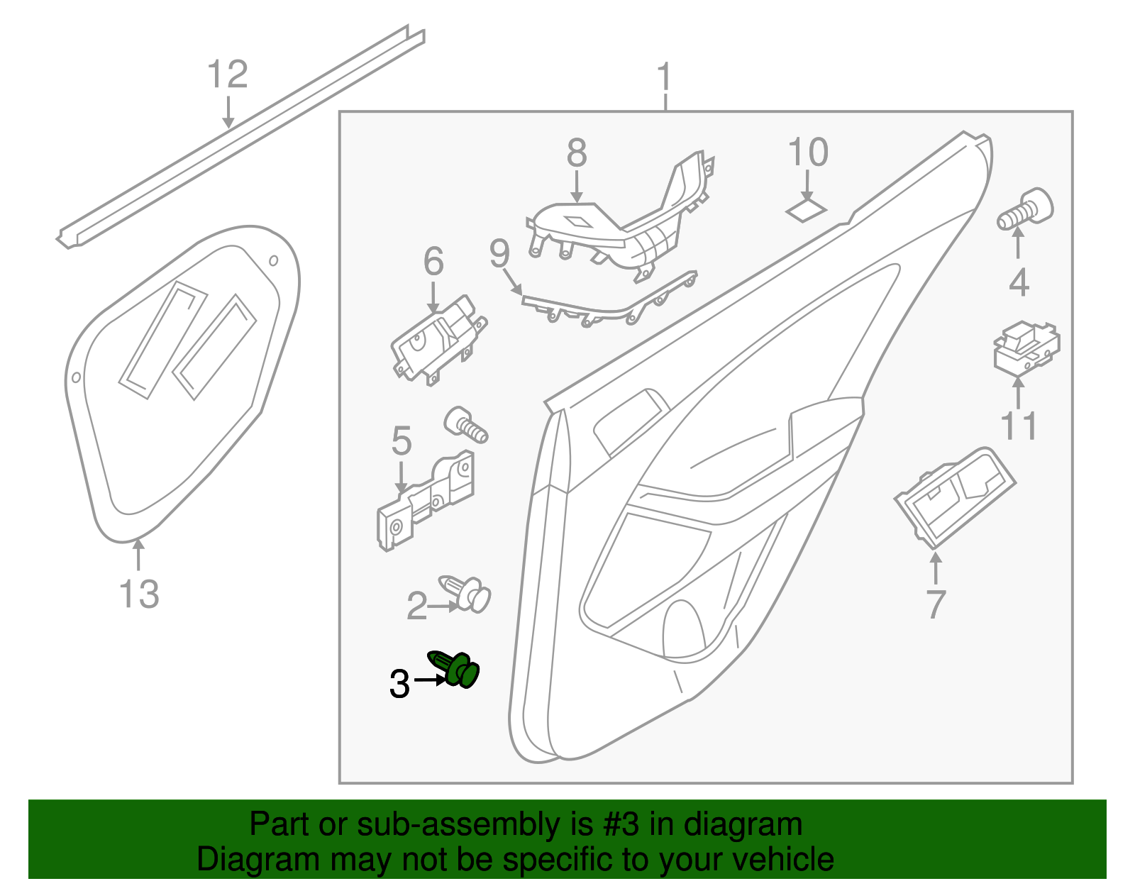 82315-27000 - Door Trim Panel Upper Clip 2003-2025 Kia | Kia.Parts