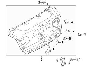 4K5-867-975-C-CA9 - Trunk Lid Trim 2019-2023 Audi | Audi OEM Parts