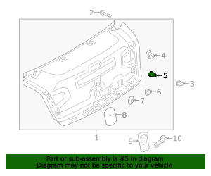 2016-2025 Audi Trunk Lid Trim Retainer Clip 8Z0-867-276-B | Audi USA Parts