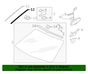 8Y0-845-454 - Windshield Molding Bracket 2022-2024 Audi ...
