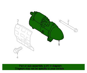 36100-3C211 - Starter Motor 2012-2014 Hyundai Genesis | AutoNationParts.com