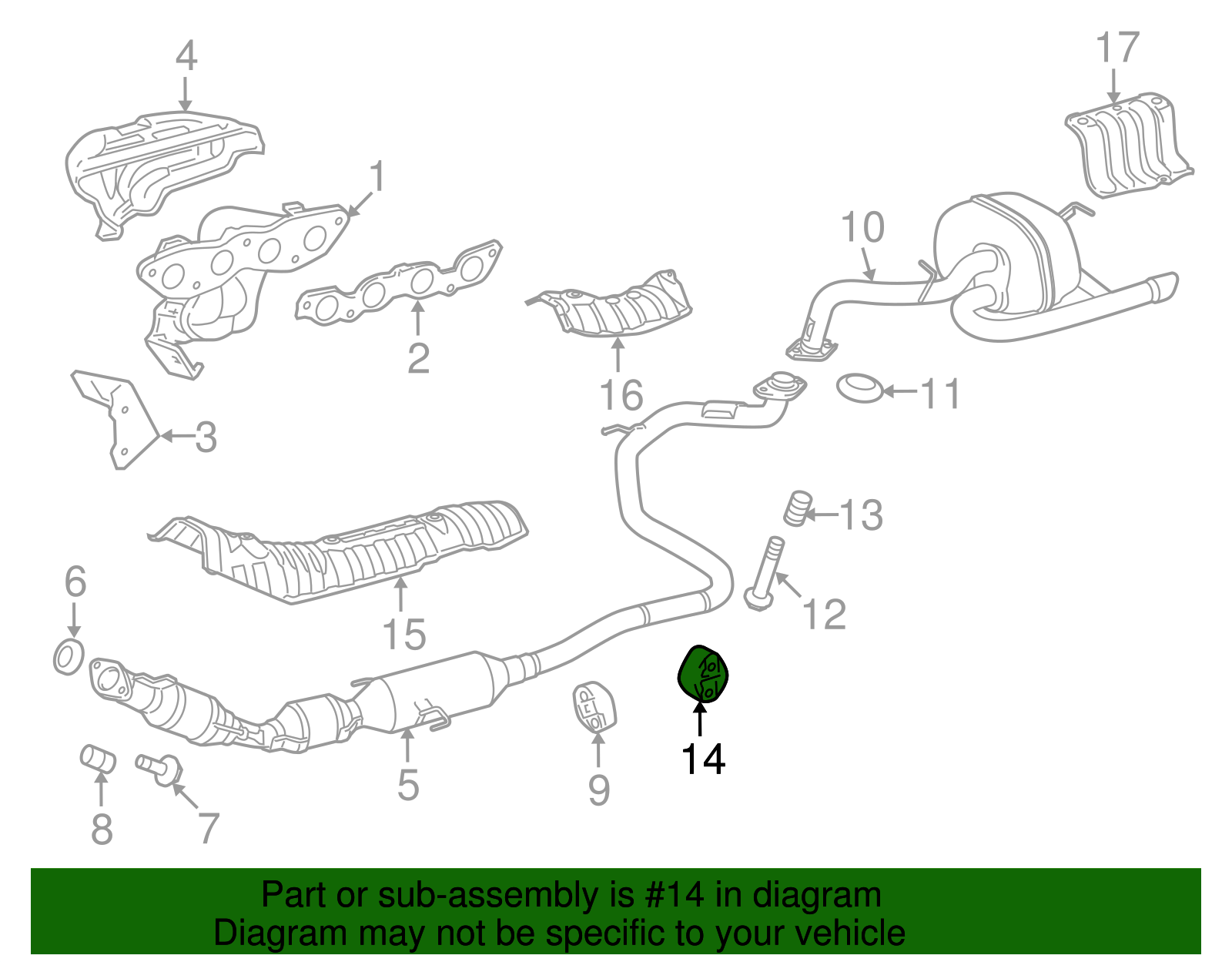 2007-2019 Toyota Muffler & Pipe Insulator 17565-47010 | Toyota Parts Center