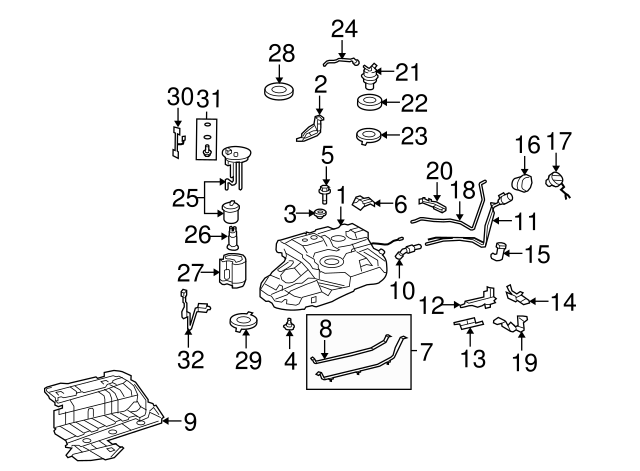 23220-31180 - Fuel Pump - 2008-2010 Toyota Highlander | Toyota Parts ...